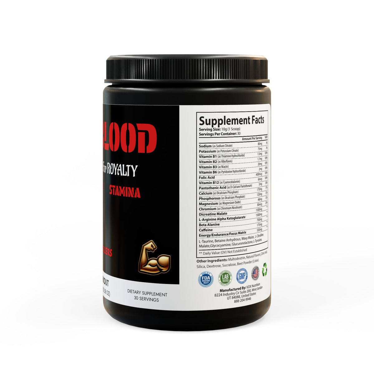 KINGS BLOOD Pre-Workout Supplement, Watermelon– King Killers